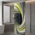 Abstract Swirling Vortex Window Privacy Film, Yellow Gray Spiral Lines ...