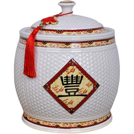 Dyfrio Ceramic Grain Storage Tank Household Moisture-Proof Flour Bucket ...