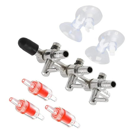 3-way Aquarium Air Flow Control Lever Valve Distributor Splitter With 3 ...