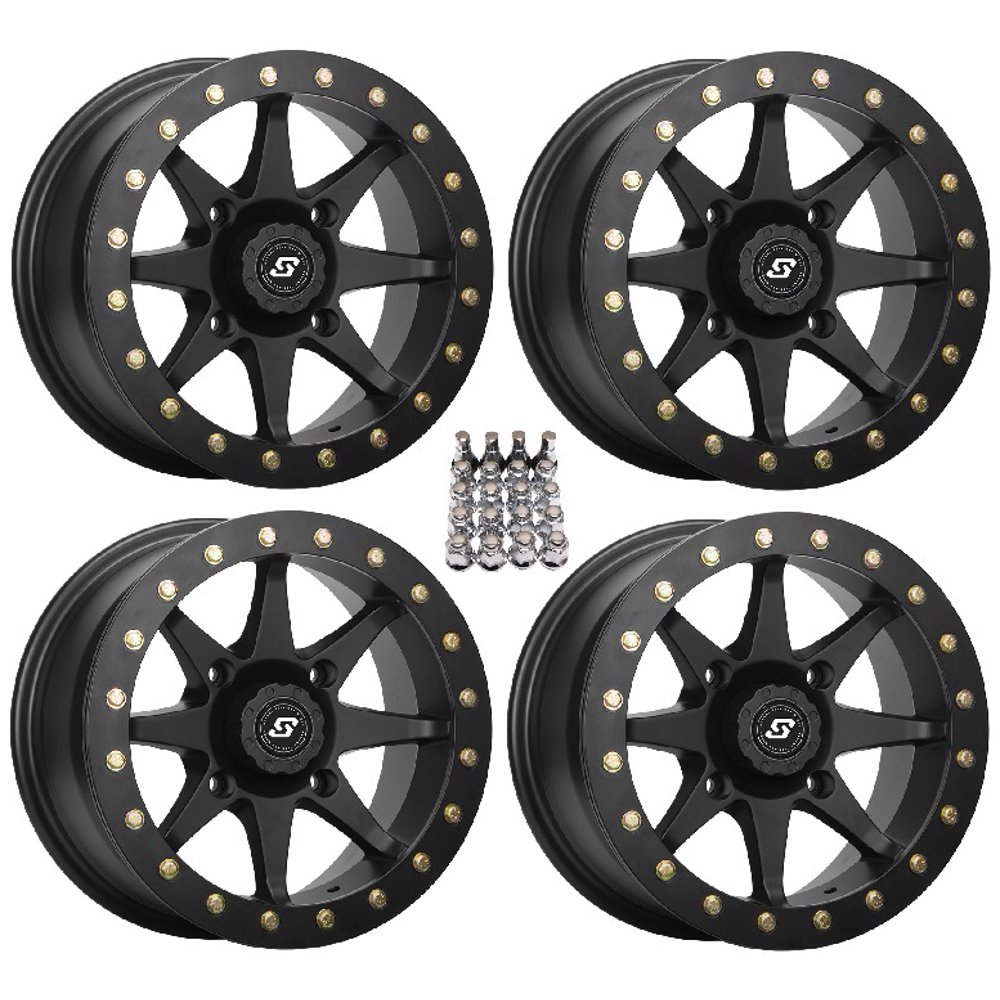 Sedona Storm Beadlock ATV Wheels/Rims Black 14" Can-Am Commander ...
