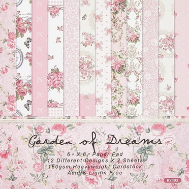 SunWMart Scrapbook Paper Pack A5 Size 16 Sheets Craft Paper Single ...