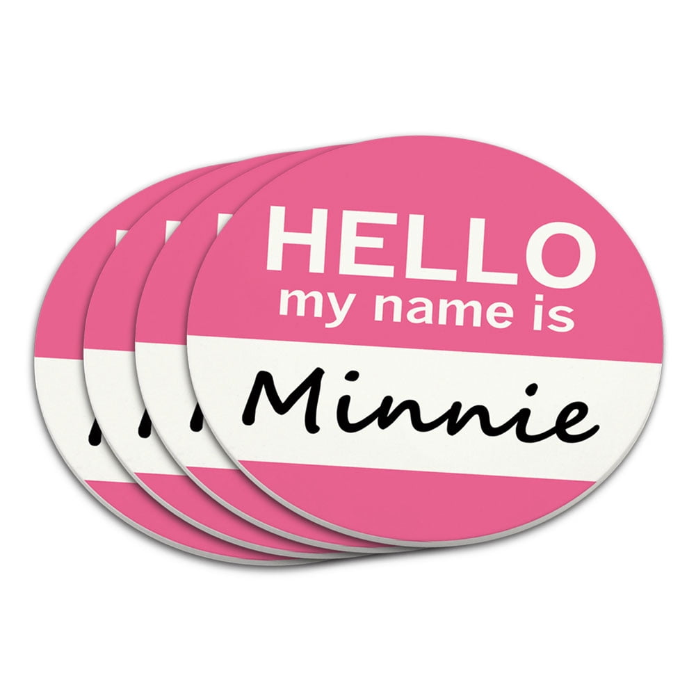 Minnie Hello My Name Is Coaster Set - Walmart.com