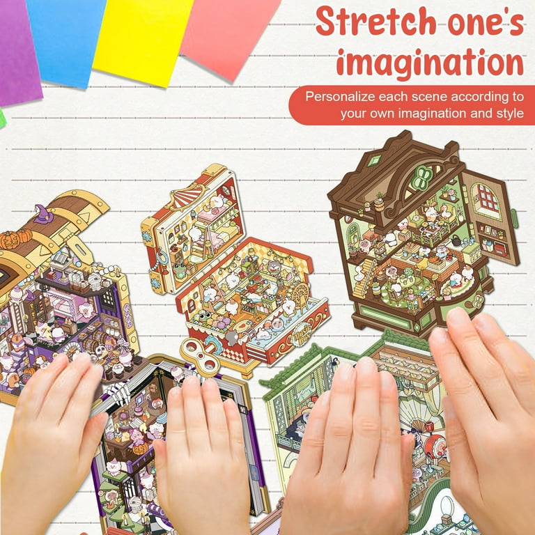 3d Sticker Maker Kit 3d Sticker Scene Book EIRZNGXQ Diy 3d House ...