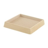 9168 3" Almond Smooth Rubber Square Caster Cups - Walmart.com