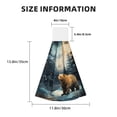 Bear Moose Rustic Wood Hanging Coral Fleece Hand Towel 1 PC , Super ...