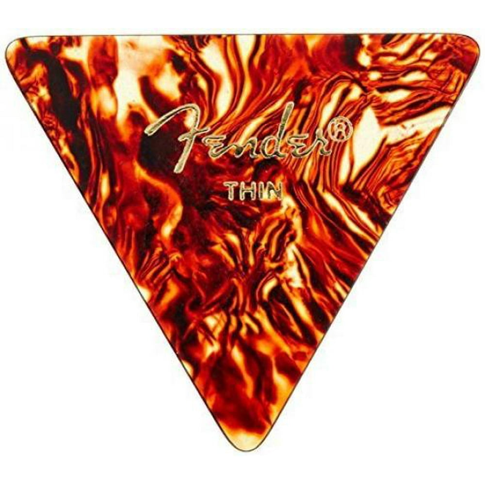 Fender 355 Sharp Triangle Shell Guitar Picks - 12-Pack - Thin - Walmart ...