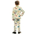 Xoenoiee Colorful Dinosaur Leaves Print Boys Suit for Wedding First ...