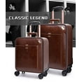 SEMMS LUXURY LEATHER LUGGAGE BOX 24" BROWN - Walmart.com