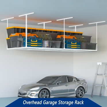 Overhead Garage Storage Rack, Adjustable Garage Storage Organization ...