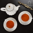 Ceramic Tea Pot 28 Ounce White Loose Leaf Tea Brewing Serving Set ...