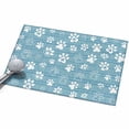 Cute Pet Footprints on Sky Blue Rectangle Area Rug 2x3ft,Living Room ...