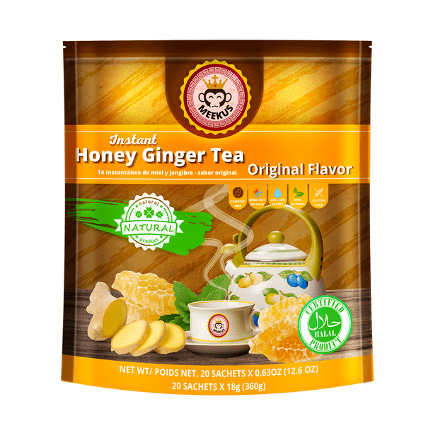 Meekus Instant Honey Ginger Tea Original Flavor 20 sachets X 0.63 Oz 12 ...