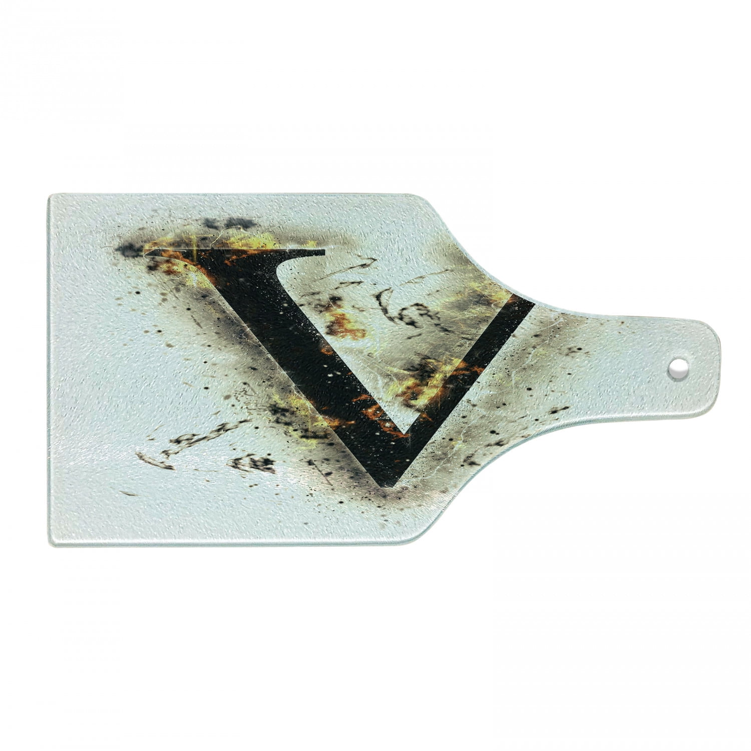 Letter V Cutting Board, V Shape Burning Cool Letter Design Hot Alphabet ...