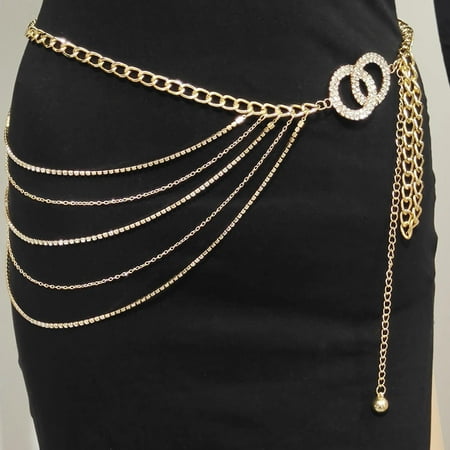 Belly Chains Beach Sexy Multilayer Waist Chain Crystal Body Chain ...
