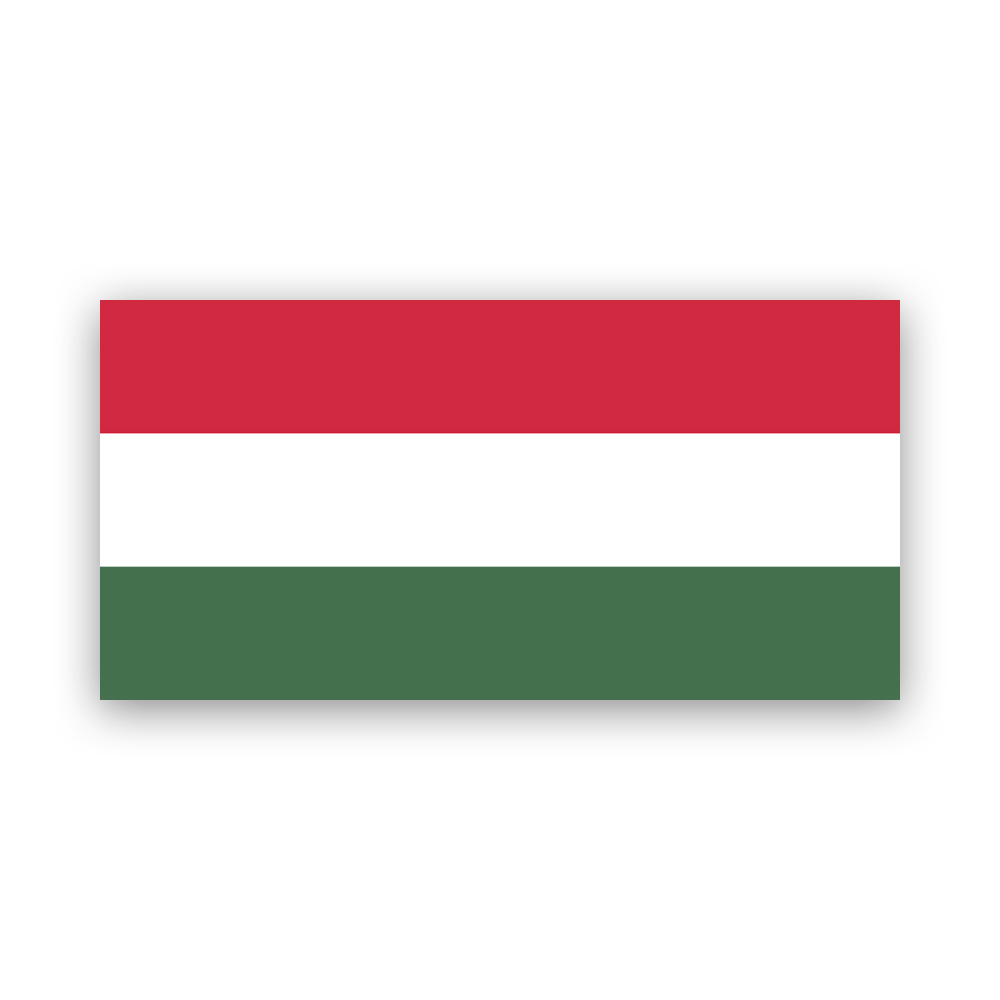 Hungarian Flag Sticker Decal - Self Adhesive Vinyl - Weatherproof ...