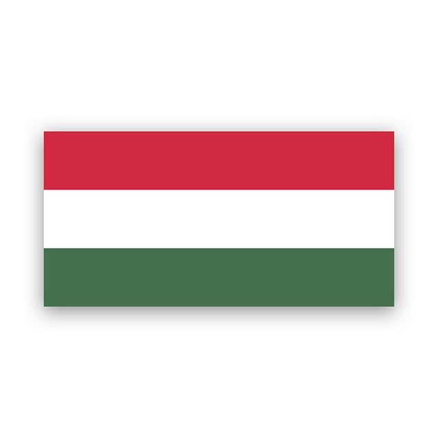 Hungarian Flag Sticker Decal - Self Adhesive Vinyl - Weatherproof - Made in USA - hungary hun hu ...