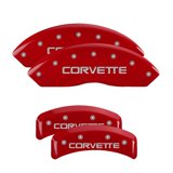 MGP 4 Caliper Covers Gloss Red Engraved with Corvette C4 (Full Kit 4 ...