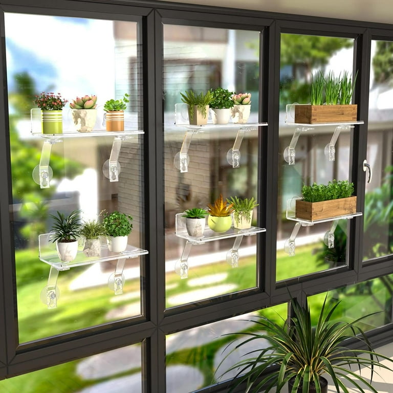 Plant Racks For Window Sill Skewo 2 Pack Acrylic Window Boxes Plant