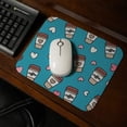 Coffee Lover Pattern Cute Travel Cups Low Profile Thin Mouse Pad ...