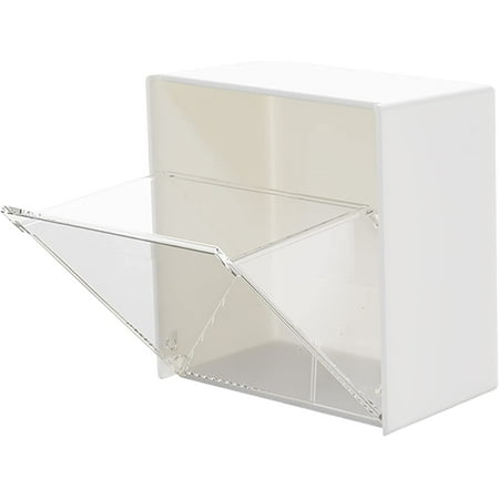 CHIKEN Self-Adhesive Small Storage Box Flip-top Organizer Multifunction ...