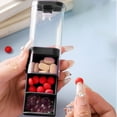 3 Compartment Portable Pill Organizer with Slide Out Drawers, Clear ...