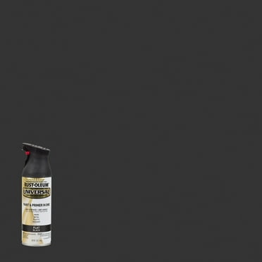 Black, Rust-Oleum Universal All Surface Interior/Exterior Flat Spray ...