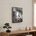 16" Silver Buddha Wall Panel – Hand Carved Decorative Wood Relief, Zen ...