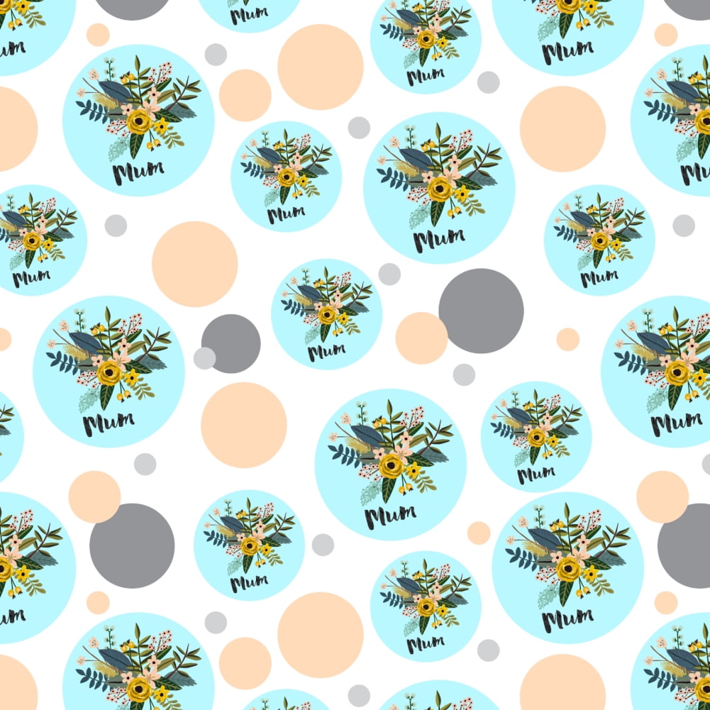 Mum Mom with Flowers Mother's Day Premium Gift Wrap Wrapping Paper Roll ...