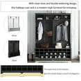 Free Shipping! Aukfa 60 Wide Hall Tree with Storage Bench and 24 Shoe ...