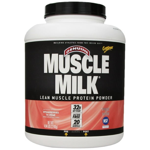 Muscle Milk Protein Powder, Strawberries 'n Cr?me, 4.94 Lb - Walmart ...
