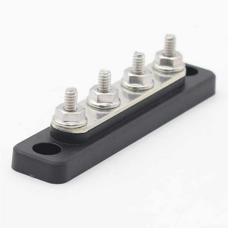4 Terminal Bus Bar with Transparent Cover 100A busbar terminal 4 ...