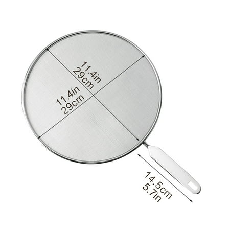 Splatter Screen Frying Pan Cover Hot Oil Grease Splash Guard Stainless ...