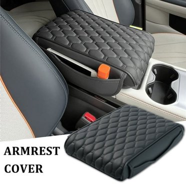 Reactionnx Auto Center Console Cover Armrest Pads, PU Leather Universal ...