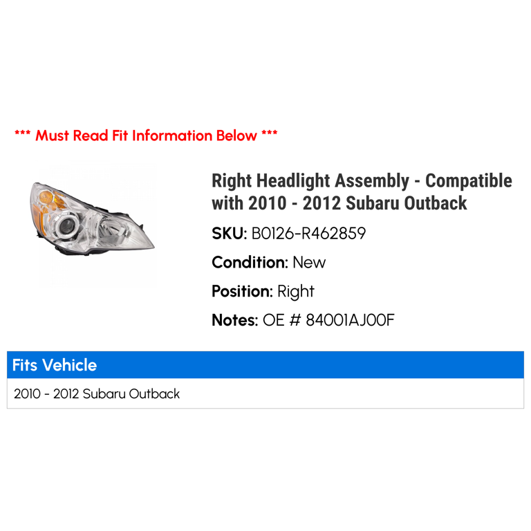 2010 Subaru Outback Headlight Diagram Headlights Assembly For Subaru