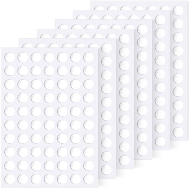 Sticky Dots, 420 6mm/0.24" Adhesive Tack, Double Sided Removable Clear ...
