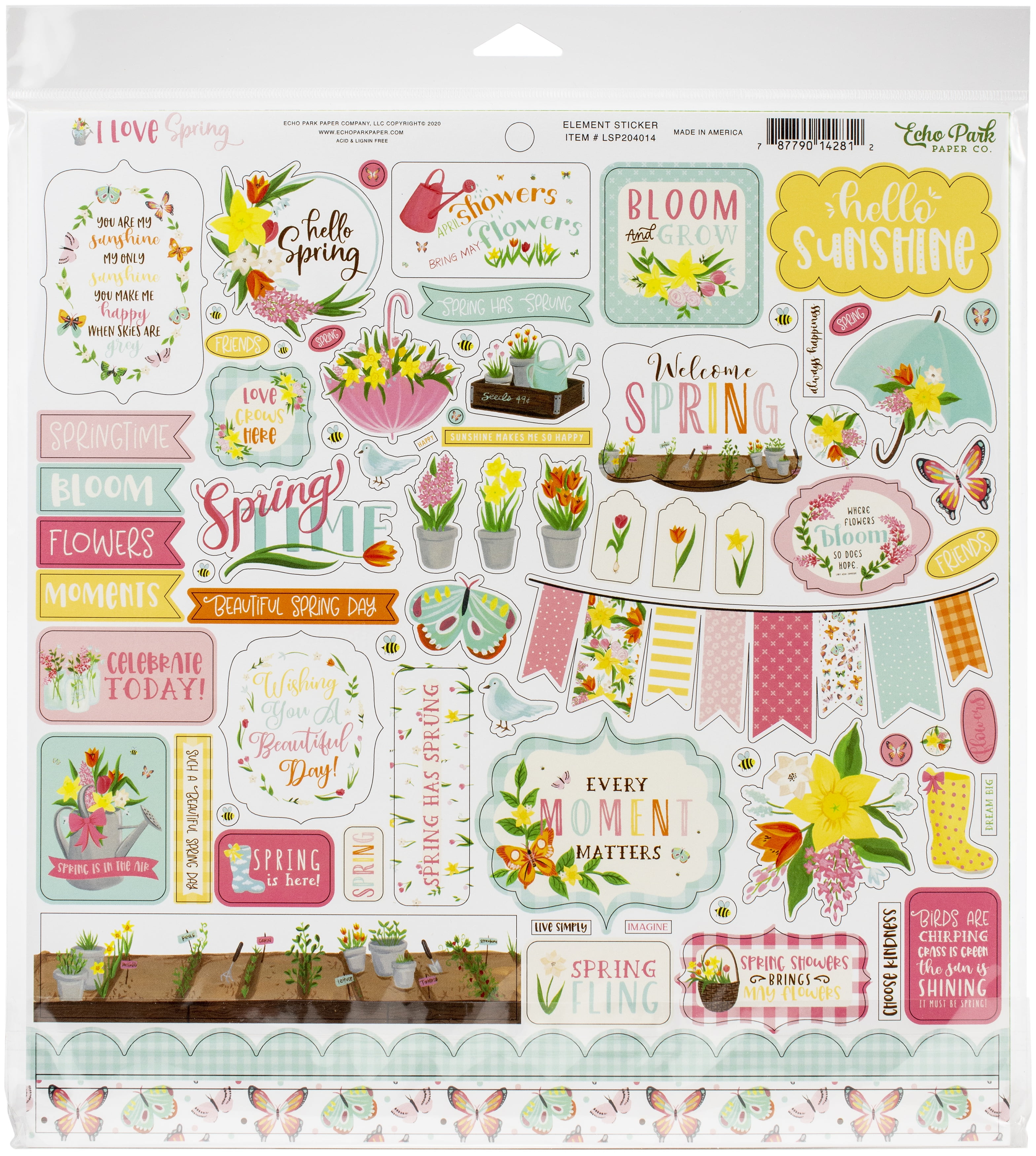Echo Park Collection Kit 12"X12"-I Love Spring - Walmart.com