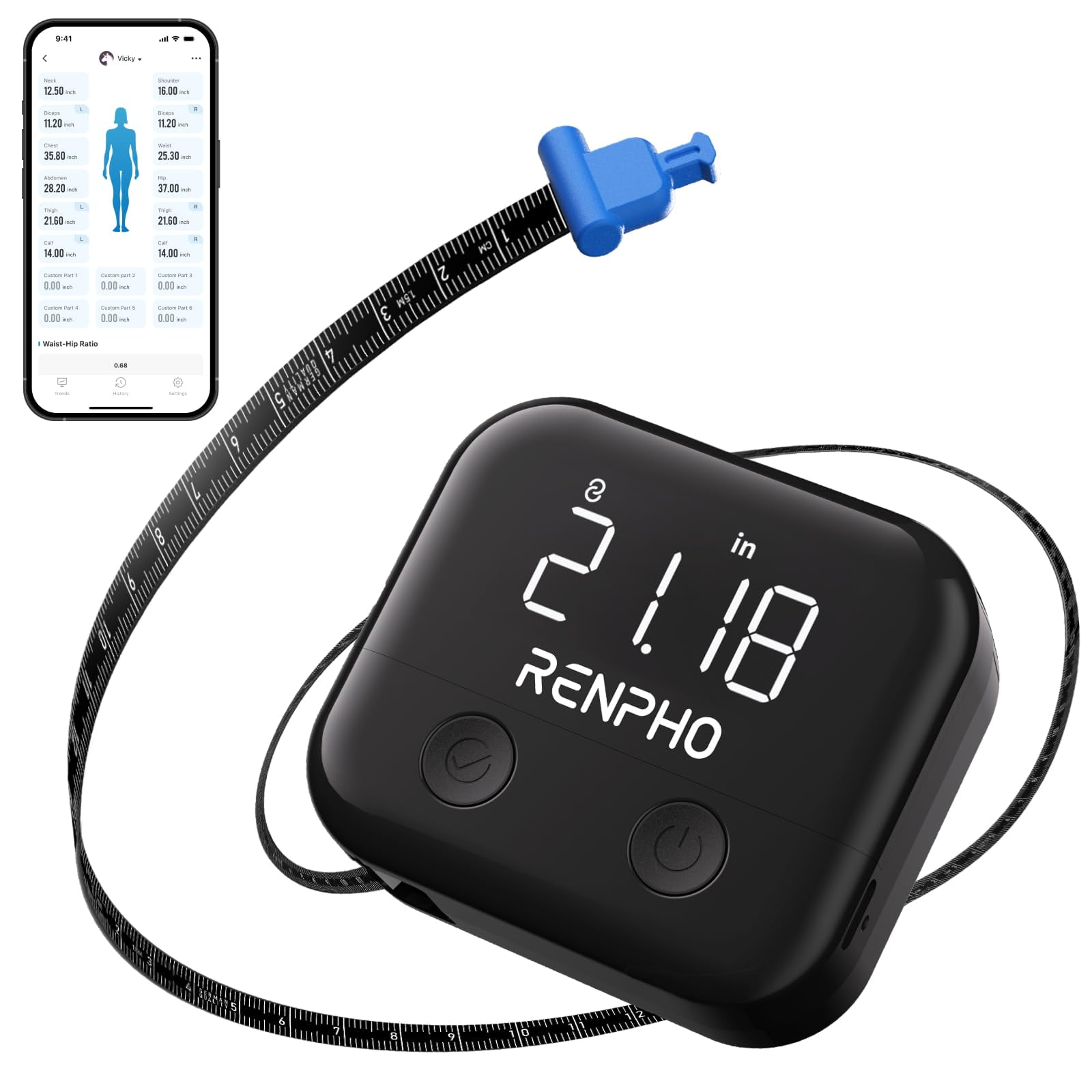 Click here for Renpho Smart Body Measuring Tape  Rechargeable Tap... prices