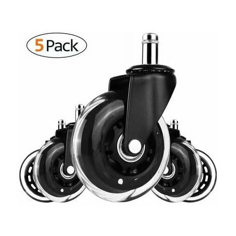 Juego de 5 ruedas para suelo duro para sillas de oficina, ruedas para ...