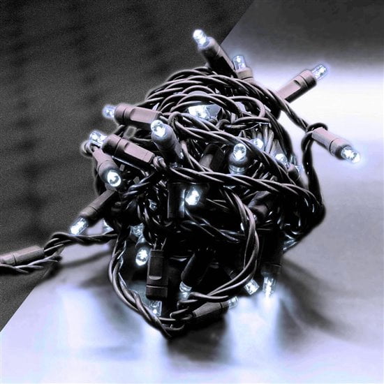 Set of 50 Pure White 5mm LED Mini Lights with 4in Spacing - Walmart.com