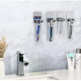 TIKA 4-Pack Stainless Steel Razor Holder for Shower – Self-Adhesive ...