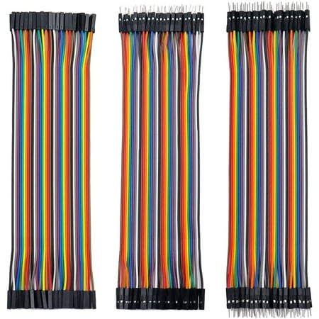 Jumper Wire Cable 3 X 40Pcs Each 20Cm,3 In 1 Dupont Breadboard Cables ...