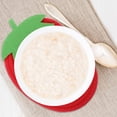 BESTYASH 1Pc Red Woven Cotton Cup Cushion Creative Strawberry Shape ...