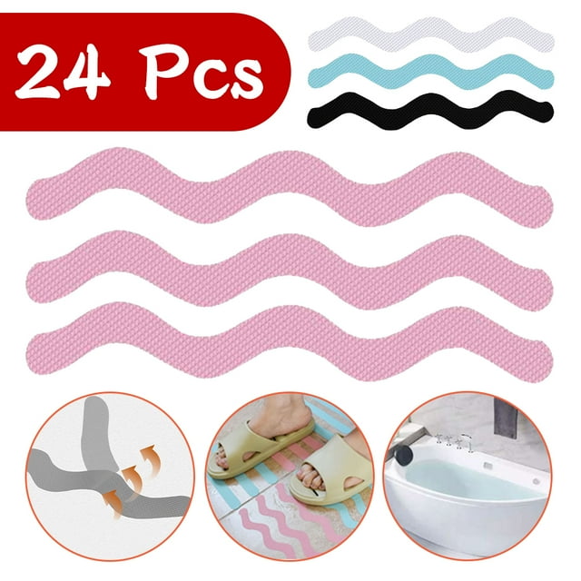 AMERTEER 24 PCS Anti Slip Shower Stickers Safety Bathtub Strips ...