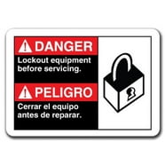 Danger Sign - Watch Your Step 1 7"x10" Plastic Safety Sign ansi osha ...