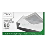"Mead #8 Security Paper Envelopes, 80 Count, 3 5/8"" x 6 1/2"", Letter ...
