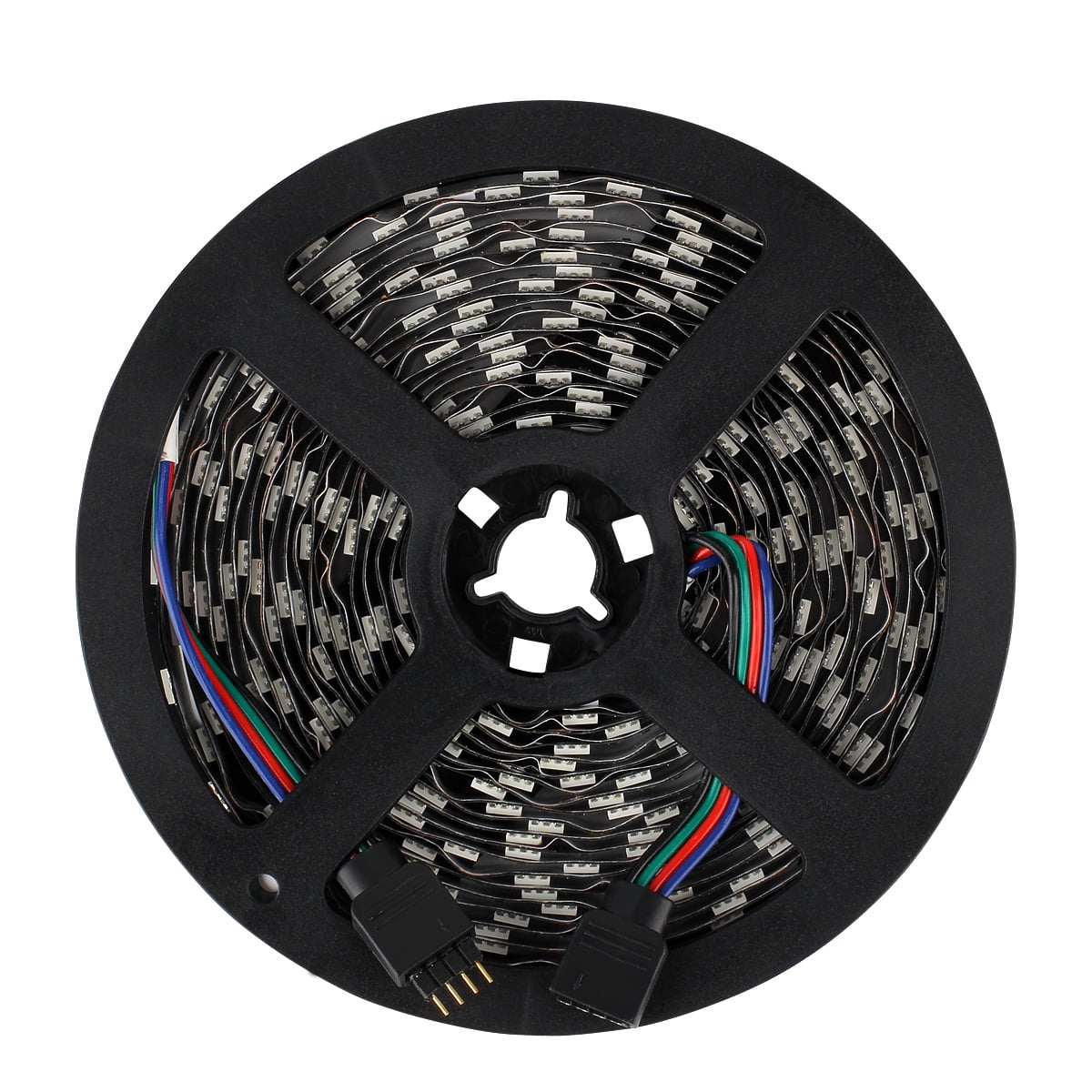 SUPERNIGHT 16.4FT 5M RGB Non Waterproof Black PCB LED Light Strips 300 ...