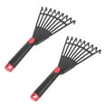 Jiyike 6 Pcs Plastic Rakes Practical Gardening Rakes Durable Grass Dead ...