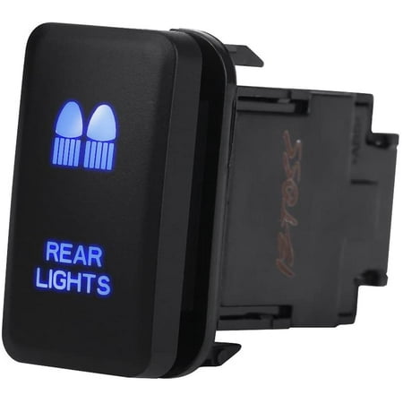 Car Rocker Switch, 12V Blue LED Car Auto On Off Rocker Toggle Switch ...