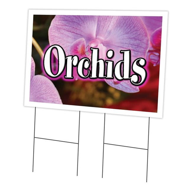 SignMission C-2436 Orchids 24 x 36 in. Orchids Yard Sign & Stake ...