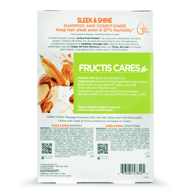 Garnier Fructis Shampoo Label